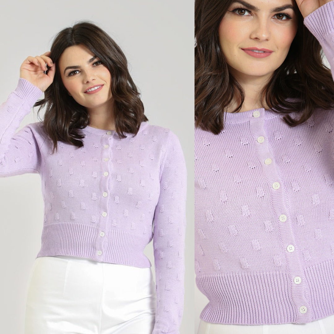 Marcia Lilac cardigan