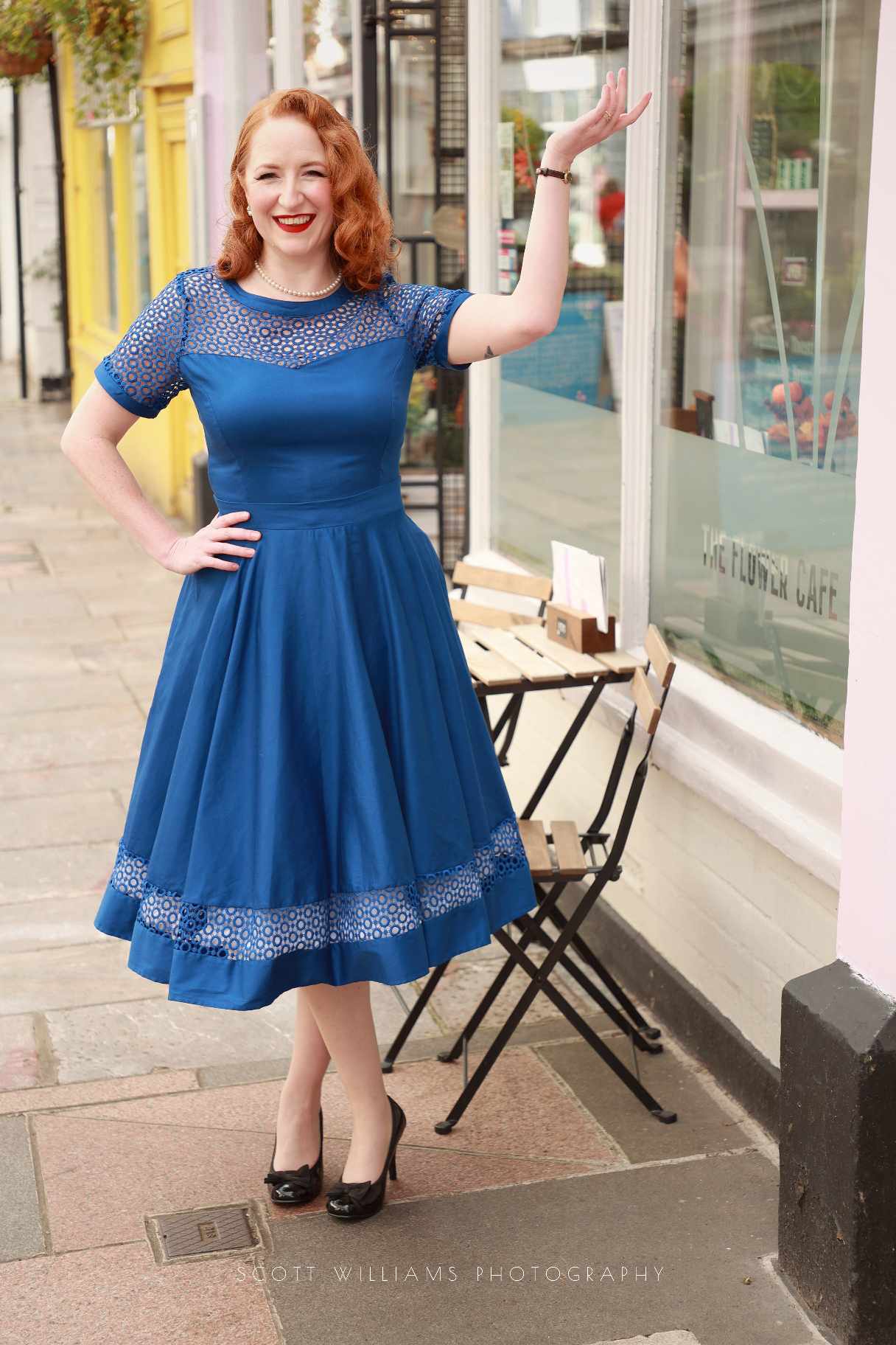 Maria swing dress in Royal Blue - Frocks in Swing time